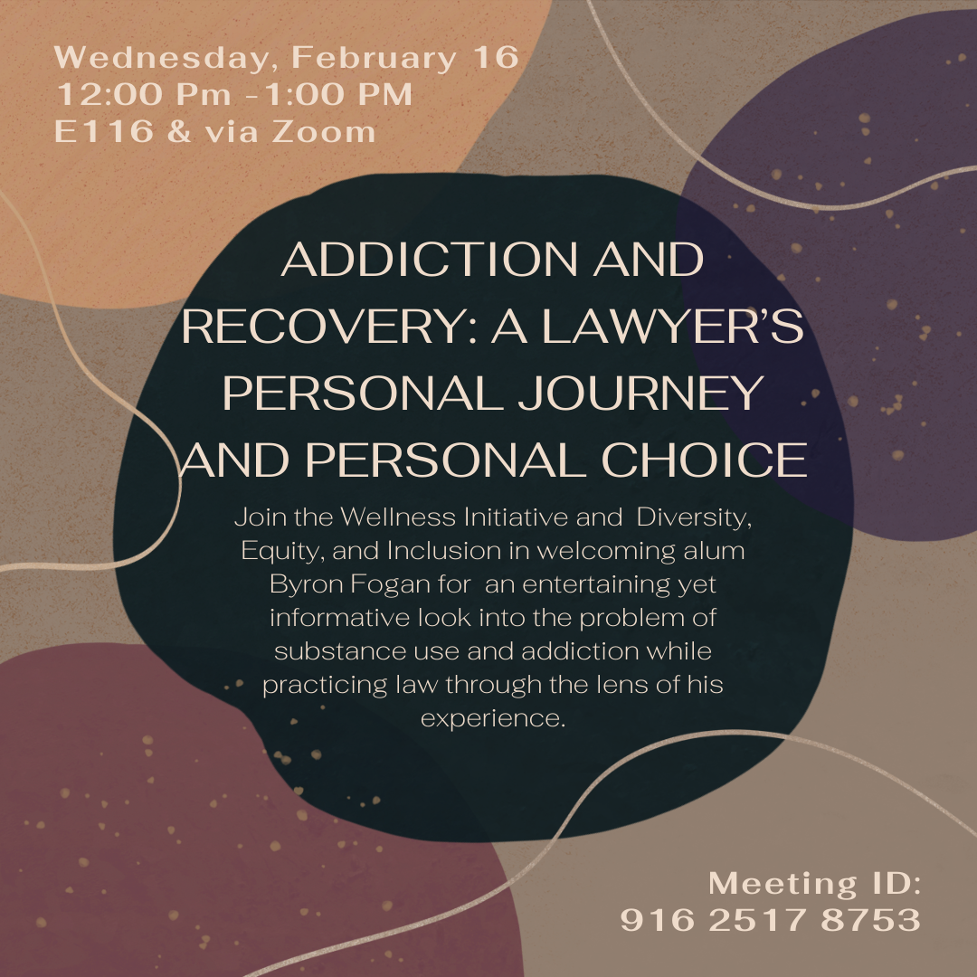 EVENT: Addiction and Recovery: A Lawyer’s Personal Journey and Personal ...